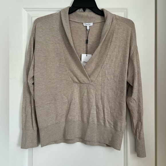 Reiss | Sweaters | Reiss Emilie Soft Knit Deep V Collared Sweater Size ...